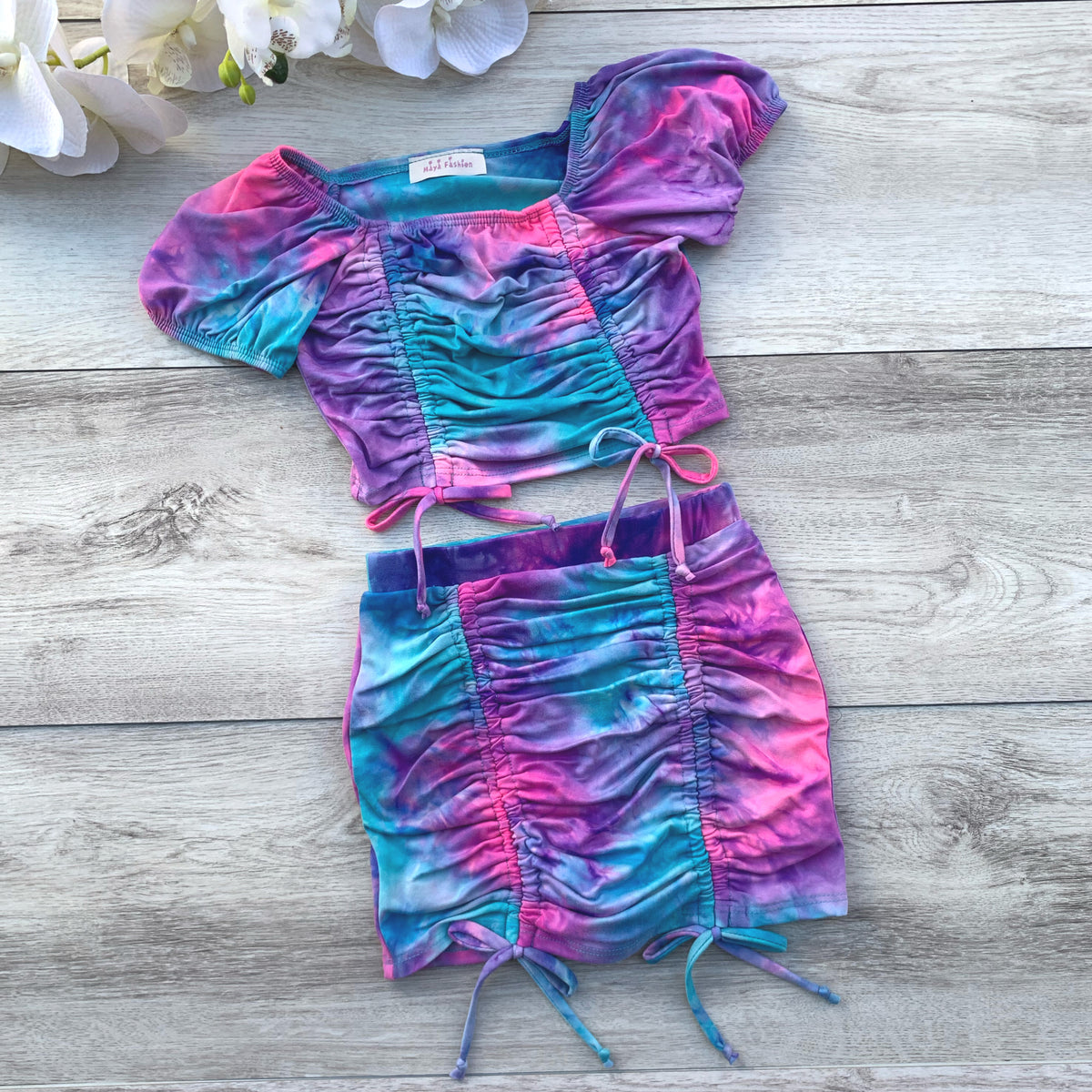 Khloe Set (Tie Dye Blue) – Taniasboutique